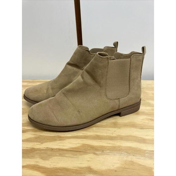 Shoes | Time Tru Boots 85w Mid Shaft Chelsea Faux Suede Side Zip Lug ...